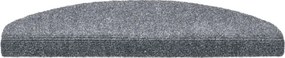 Schodové rohože samolepicí 30 ks 65 x 21 x 4 cm světle šedé, půlkulaté, velké 3365658