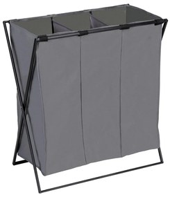 WENKO 71297800 - Koš na prádlo TRIO 69x76 cm šedá/černá 71297800