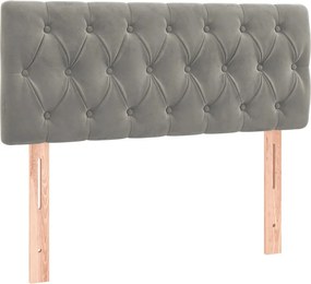 Box spring postel s matrací světle šedá 120x190 cm samet 3269855