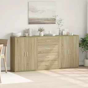 Příborníky 3 ks dub sonoma 60 x 31 x 84 cm kompozitní dřevo 3276576