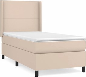 Box spring postel s matrací cappuccino 100x200 cm umělá kůže 3132368