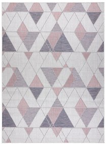 Dywany Łuszczów Kusový koberec Sion Sisal Triangles B3006A ecru/pink – na ven i na doma - 120x170 cm