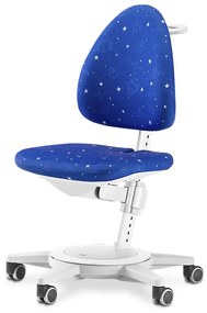 Dětská rostoucí židle moll Maximo bílá Barva potahu: modrá se vzorem