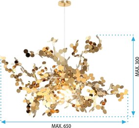 Toolight, stropní svítidlo 3xG9 Spider APP546-1CP, zlatá, OSW-08596