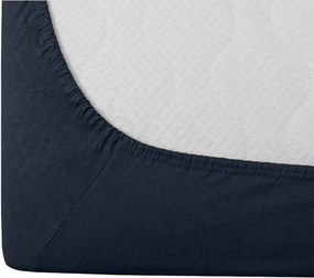 Jersey prostěradlo HIGHFIT námořnicky modré 90 x 200 cm