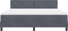 Postel s boxspringem s matrací Tmavě šedá 180 x 200 cm samet 3339123