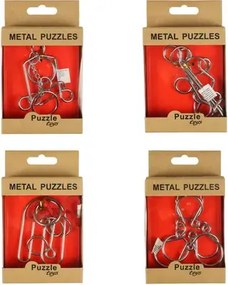 Kovový hlavolam puzzle skládačka / Hlavolam / 4 varianty provedení / k
