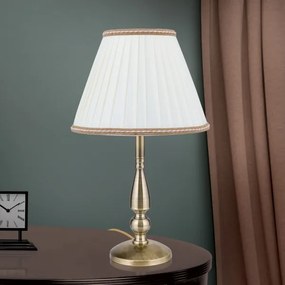 Orion LA 4-1085/1 - Stolní lampa TONIA 1xE27/60W/230V pr. 30 cm bílá/bronz
