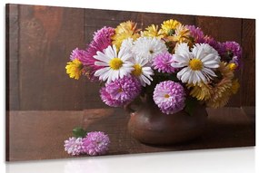Obraz zátiší s podzimními chryzantémami Varianta: 60x40
