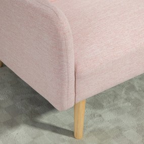 HOMCOM Moderní Rozkládací Dvousedací Pohovka 173x75x73 cm - Čalouněná v Syntetické Lněné Tkanině s Nastavitelným 3Úrovňovým Opěradlem a Odnímatelnými…