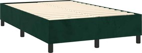 Box spring postel s matrací tmavě zelená 120 x 200 cm samet 3138016