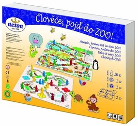 Detoa Společenská hra Člověče, pojď do ZOO!, 33,5 x 23 x 3,5 cm