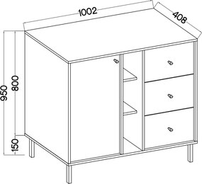 Falco Komoda Tomila 824/2 písková béžová