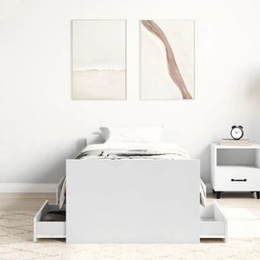 Rám postele s hlavovým a nožním čelem bílý 90 x 190 cm 3203810