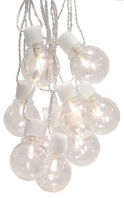 STAR TRADING Světelný LED řetěz White Partaj - 16 žárovek, bílá barva, plast