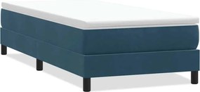 Postel Box Spring bez matrace tmavě modrá 100x220 cm samet 3315865