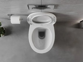 Mexen Egg, závěsná WC mísa Rimless s duroplastovým sedátkem s pomalým zavíráním, bílá lesklá, 30245000