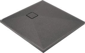 Deante Correo, čtvercová granitová sprchová vanička 80x80x3, 5 cm, antracitová metalíza, DEA-KQR_T42B