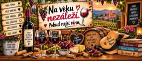 Vtipný hrnek pro ženu Na věku nezáleží, pokud nejsi víno – 300 ml