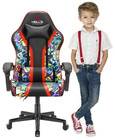 Dětská židle na hraní HC - 1005 HERO Graffiti tmavá barva