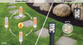 Rabalux SMART LED žárovka Flamel s imitací plamene 3W E27 1442