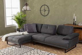 Hanah Home Třímístná pohovka MUSTANG antracitová levá 560ARE1219