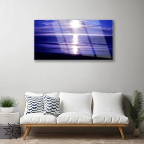Obraz na skle Moře Slunce Krajina 120x60 cm