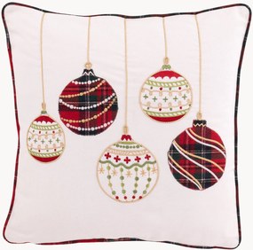 Bavlněný vánoční polštář Christmas Baubles