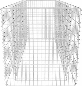 Gabionový vyvýšený záhon ocel 180 x 90 x 100 cm stříbrný 142366