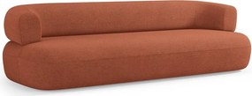 Pohovka z textilie bouclé v terakotové barvě 226 cm Jenny – Micadoni