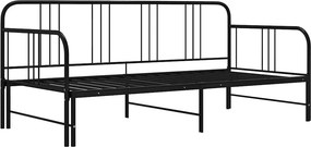Rám vysouvací postele/pohovky černý kov 90 x 200 cm 324752
