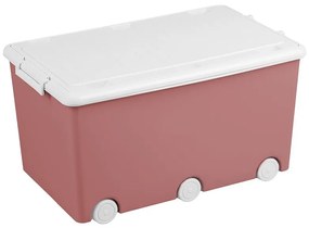Víceúčelový box na hračky na kolečkách Tega růžový Barva: Růžová