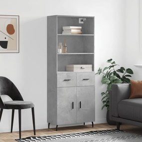 Skříň highboard betonově šedá 69,5x34x180 cm kompozitní dřevo 3200533
