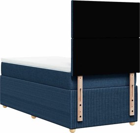 Box spring postel s matrací modrá 90x200 cm textil 3291938