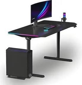 ULTRADESK Quest černá / Herní stůl / 140 x 70 x 72 - 120 cm / nastavit
