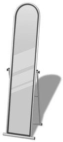 Volně stojící podlahové obdélníkové zrcadlo šedé