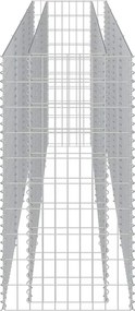 Gabionový vyvýšený záhon pozinkovaná ocel 360 x 50 x 100 cm 143560