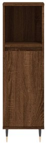 3dílný set koupelnového nábytku hnědý dub kompozitní dřevo,  3190220