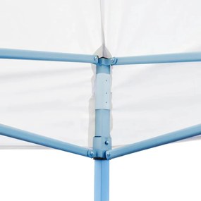 Skládací Nůžkový Stan S Bočními Stěnami 3 X 6 M Ocel Bílý