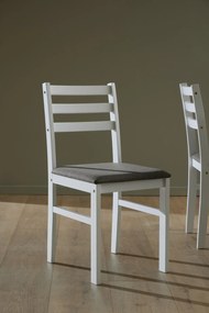 ACTONA Jídelní set stolu a čtyř židlí ALICANTE bílý 110x70 cm