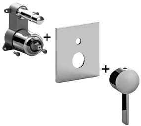 Paffoni Rock - Baterie pod omítku pro 2 spotřebiče, chrom ROBOX015CR