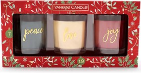 Yankee Candle Vánoční dárková sada vonných svíček Countdown to Christmas  3 x 226 g