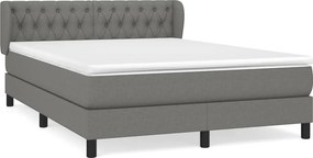 Box spring postel s matrací tmavě šedý 140 x 190 cm textil 3126478