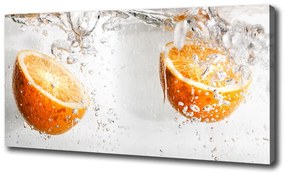 Wallmuralia Foto obraz na plátně Pomeranče pod vodou 100x50