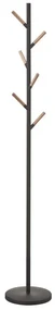 Perchero 6 Ganchos Estable YAMAZAKI 2815 Plain Coat Hanger, Black, Steel/ Wood, 28 X 28 X 177 Cm Diseño árbol Acero Madera Perchero 6 Ganchos Estable YAMAZAKI 2815 Plain Coat Hanger, Black, Steel/ Wood, 28 X 28 X 177 Cm Diseño árbol Acero Madera