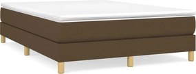 Rám postele s boxspringem tmavě hnědý 140 x 190 cm textil 3120609