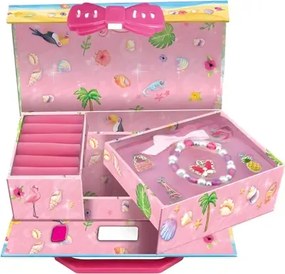 ALLTOYS Kufříková šperkovnice Plameňák / Šperkovnice / v designu kufří