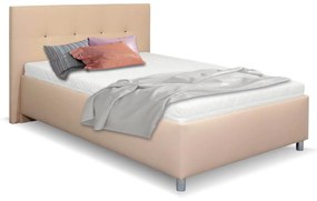 Čalouněná postel s úložným prostorem Crissy, 140x200, světle hnědá