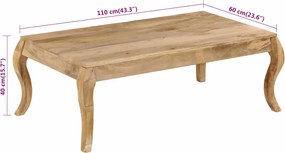 Konferenční stolek 110 x 60 x 40 cm masivní mangovníkové dřevo 247110