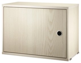 STRING Skříňka Cabinet with Swing Door, Ash